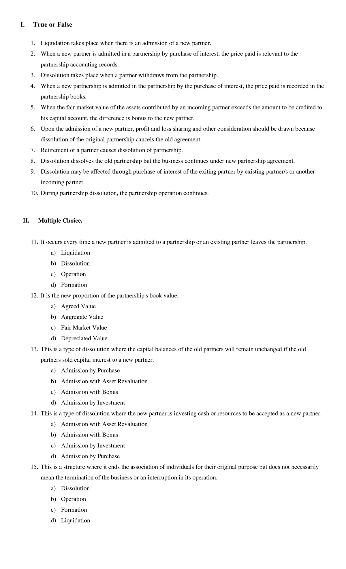 CH4 Prctice QUIZ - CHAPTERS 1-4: True/False & MC Questions - Studocu