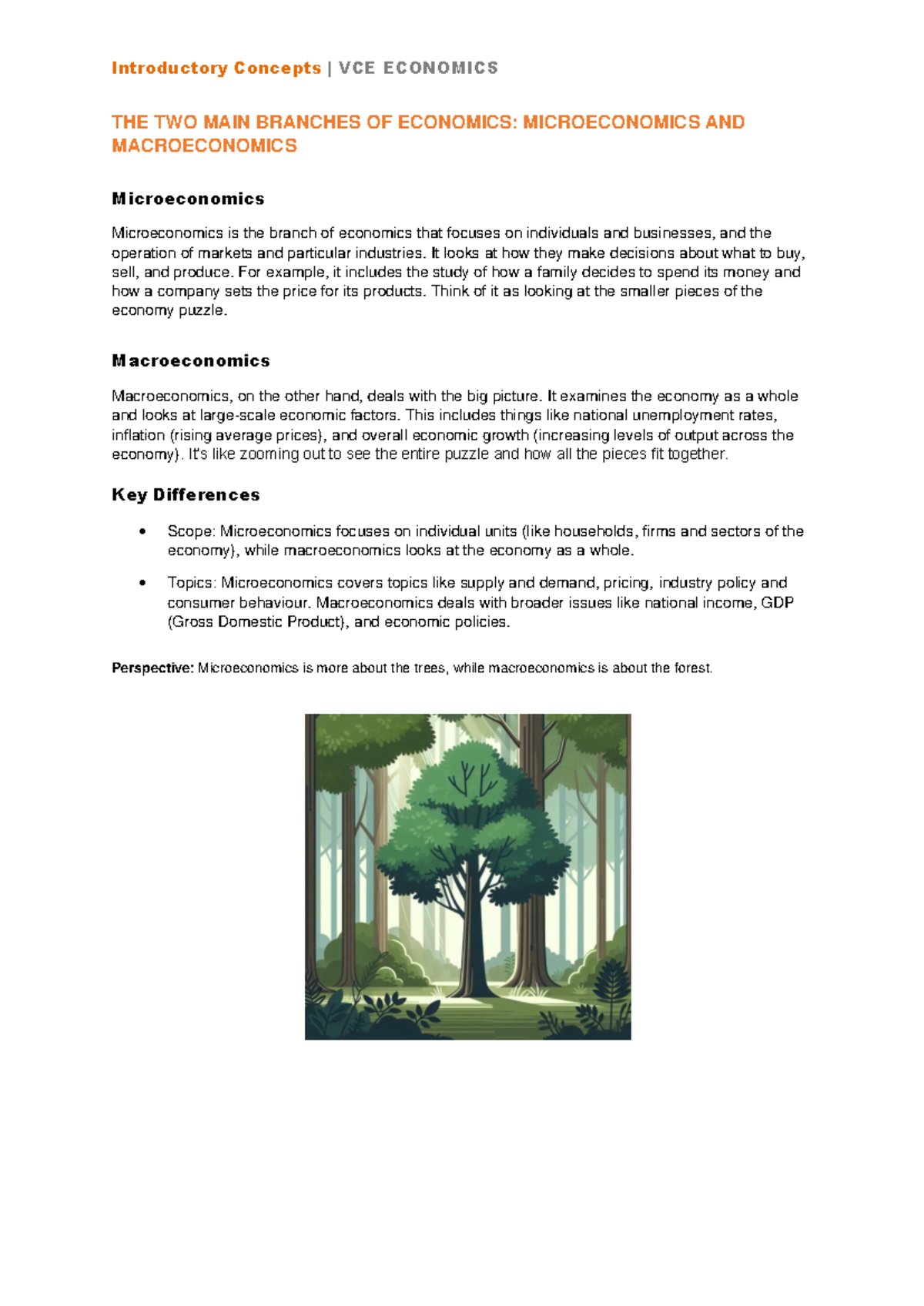 Economics Unit 1 Introduction-1 - Introductory Concepts | VCE ECONOMICS ...