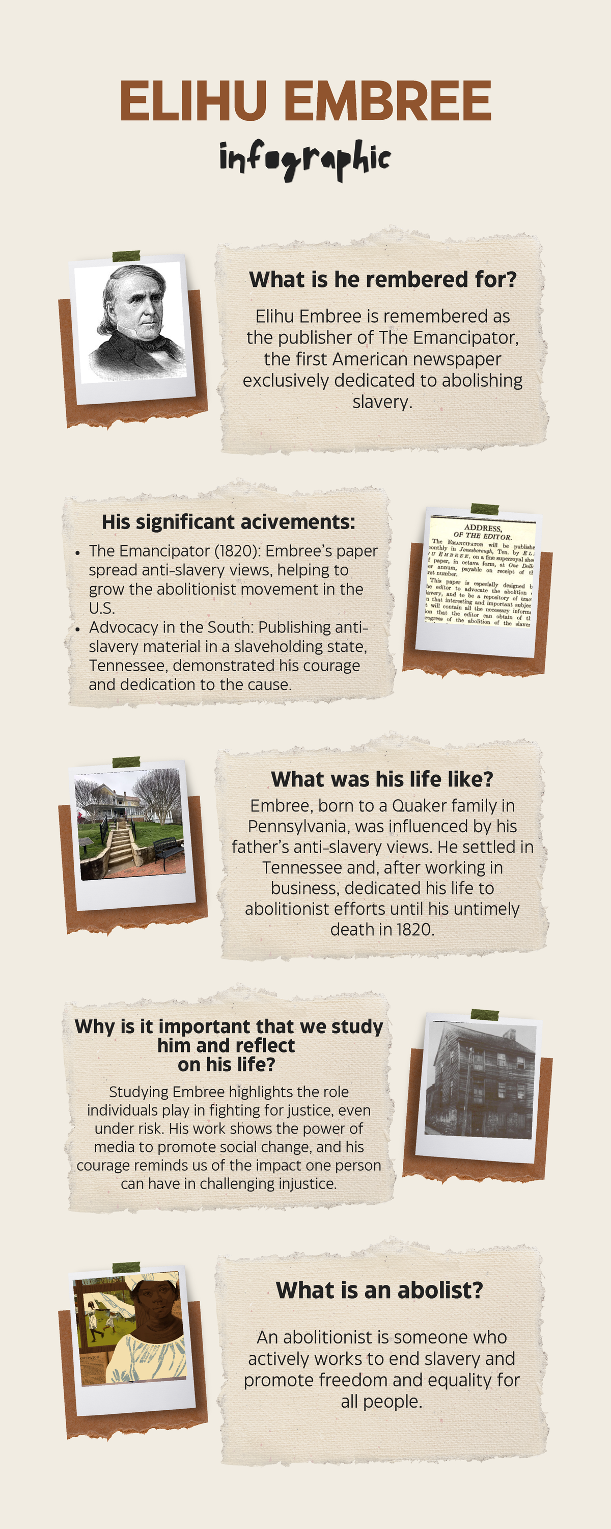 Tennessee History: Elihu Embree and The Emancipator's Legacy - Studocu