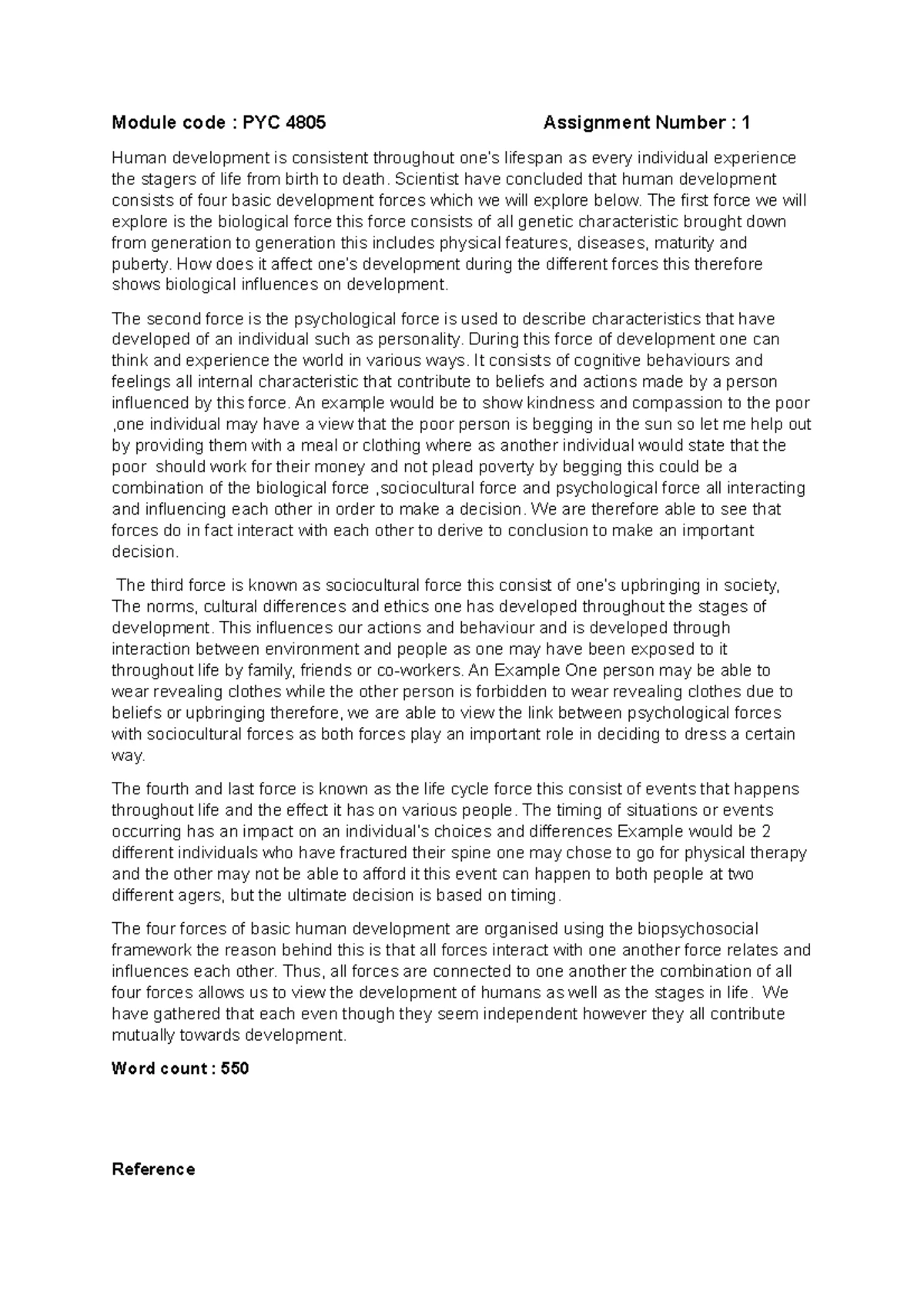 PYC4805 Assignment 2 - Table of Contents PYC ASSIGNMENT - Studocu