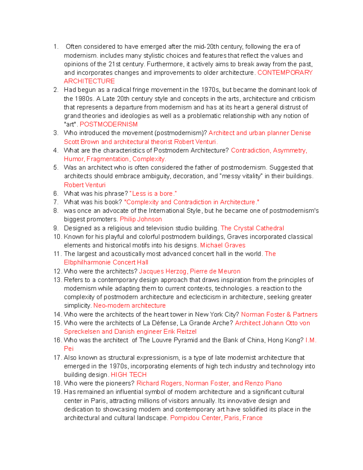HISTORY OF ARCHITECTURE Review Notes (HIST 101) - Studocu