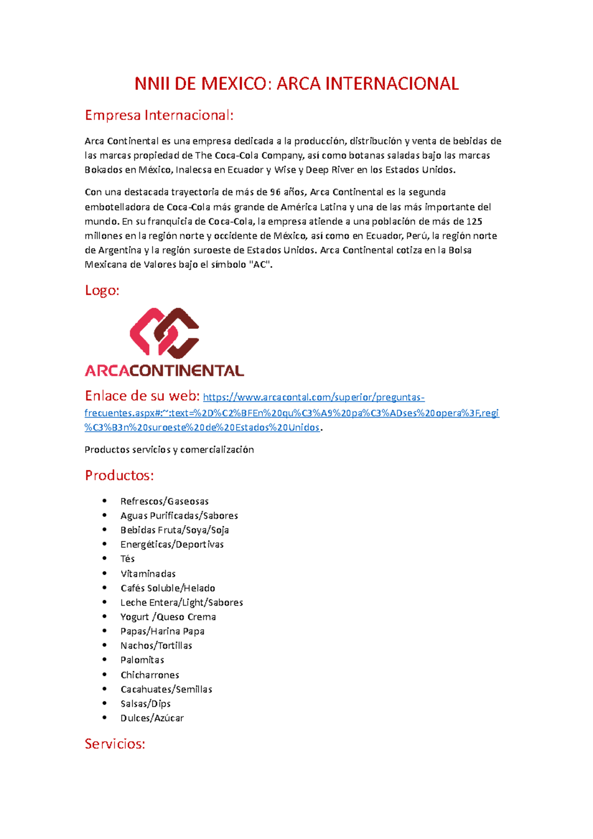 NNII DE Mexico - trabajo de investigación de empresa - NNII DE MEXICO ...