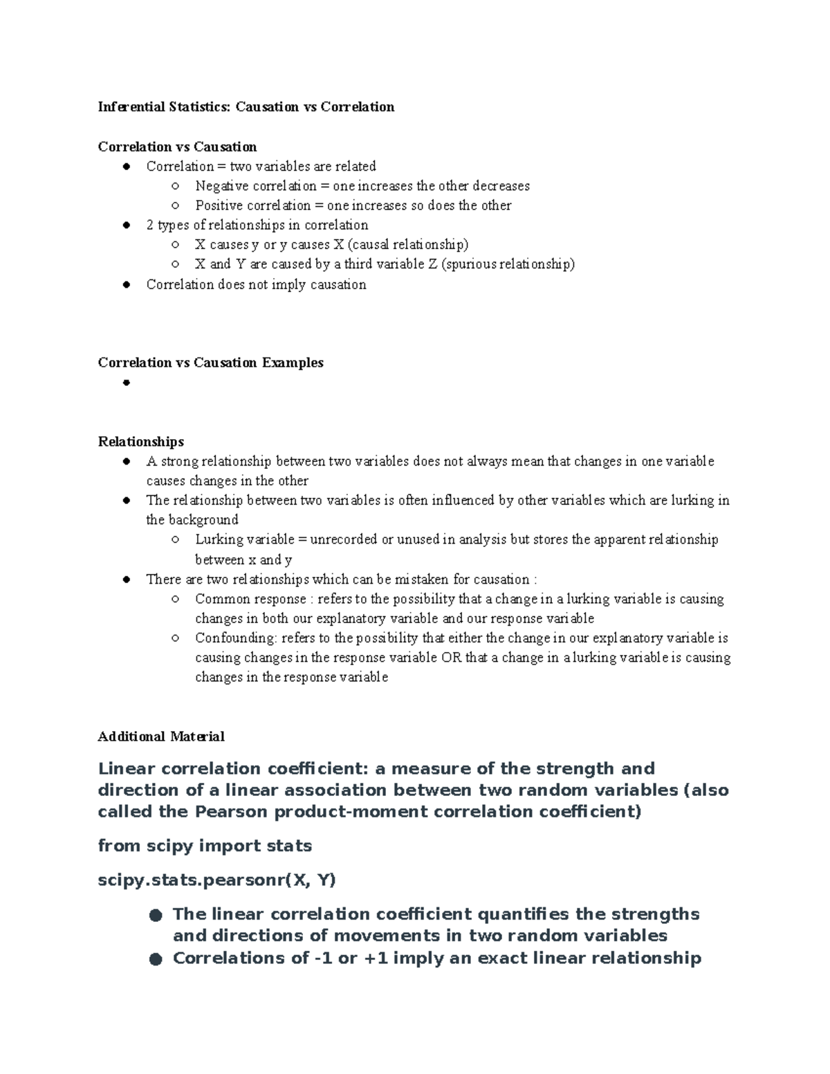 Module 2 Inferential Statistics - Inferential Statistics: Causation vs ...