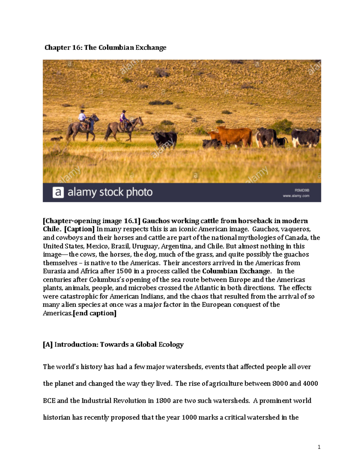 HIST 202: Chapter 16 - The Columbian Exchange: Disease & Conquest ...