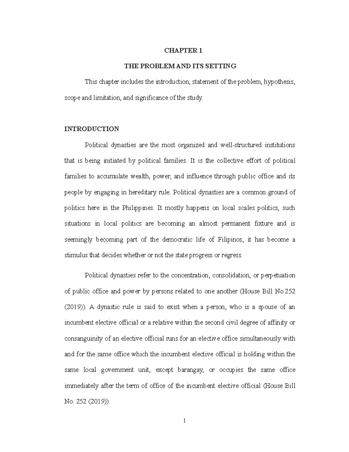 Chapter 1 - Research paper - CHAPTER 1 THE PROBLEM AND ITS SETTING This ...