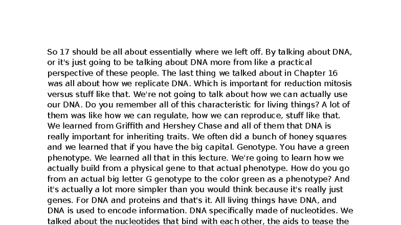 Transcription and Translation: Central Dogma of Biology (BIO 101) - Studocu