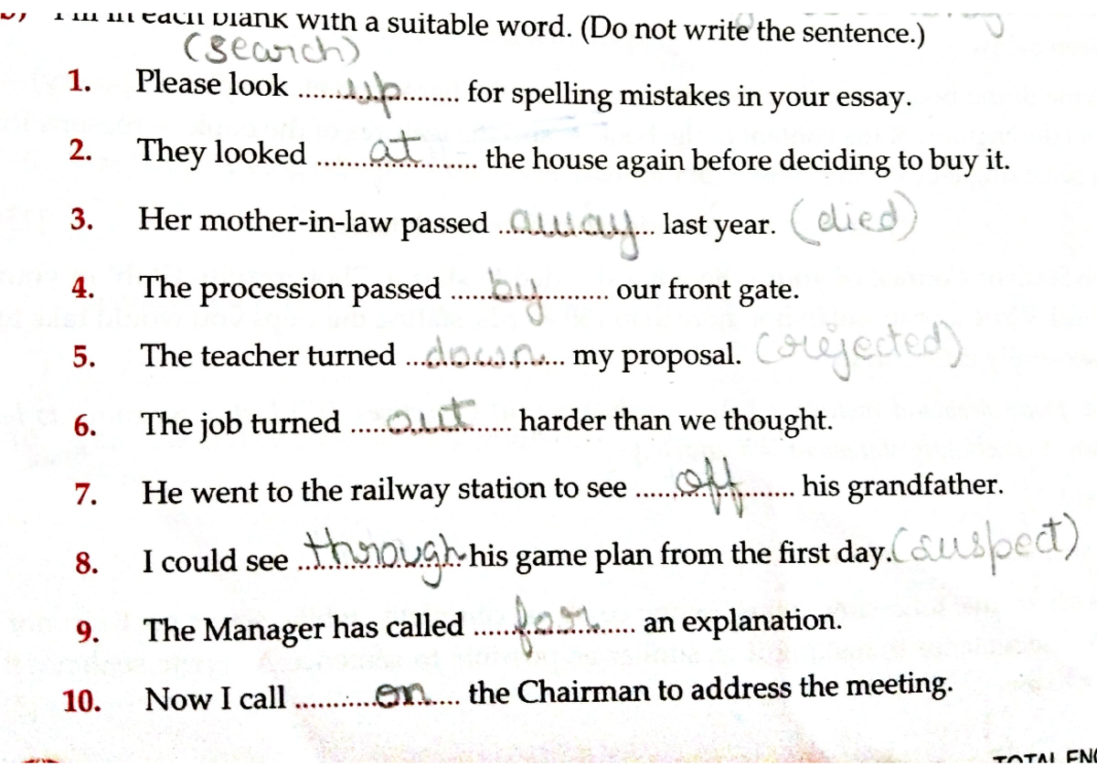 Phrasal Verbs - English Language Notes (ENG 206) - Studocu