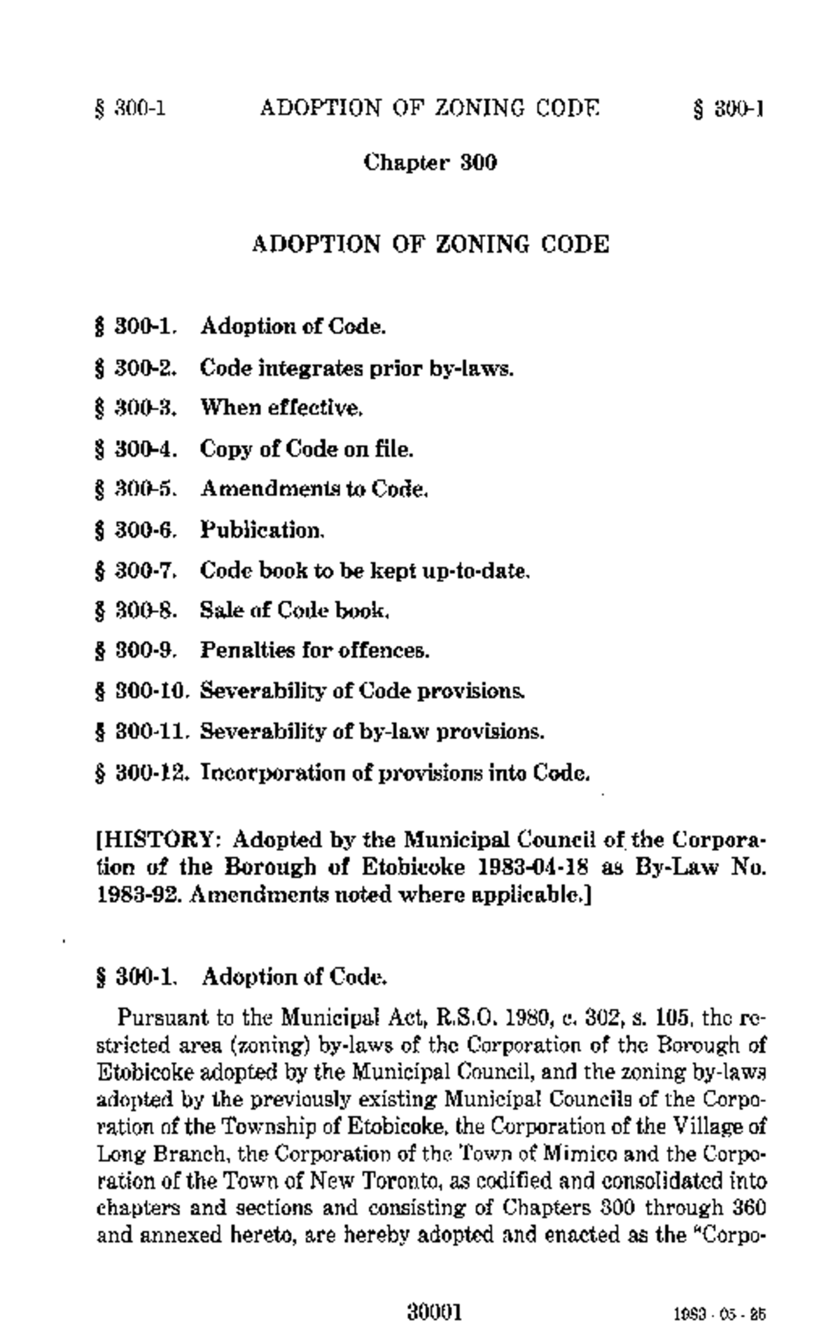 ETOBICOKE ZONING CODE Chapter 300: Adoption and Amendments - Studocu