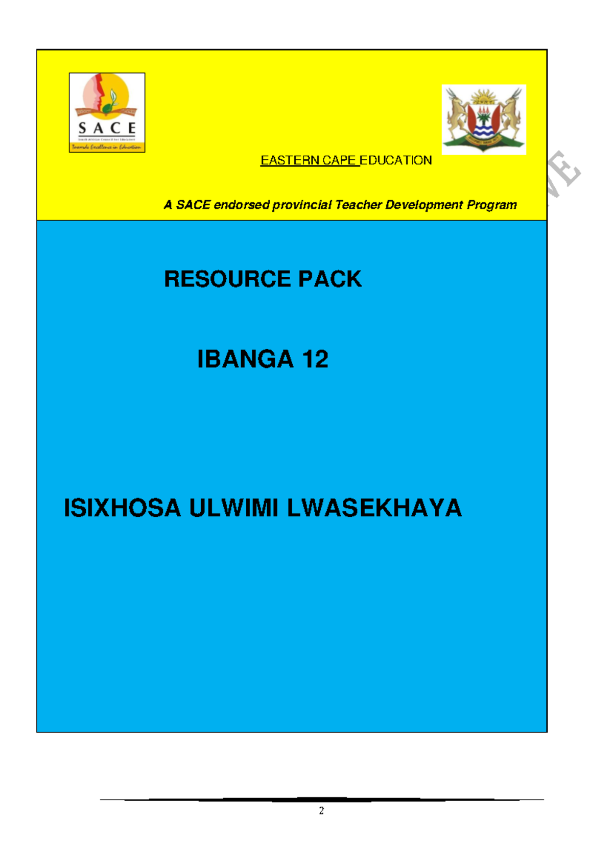 2023 GR 12 ISIXHOSA ULWIMI LWASEKHAYA Poetry Resource Pack - Studocu