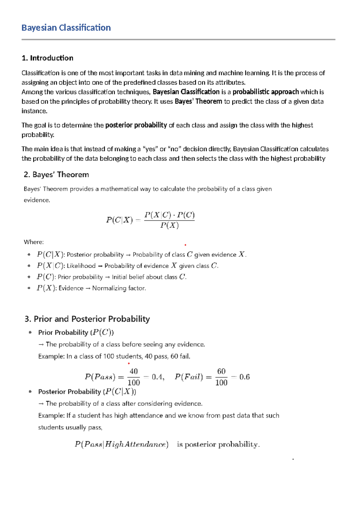 Bayesian Classification: An Intro to Probabilistic Techniques - Studocu