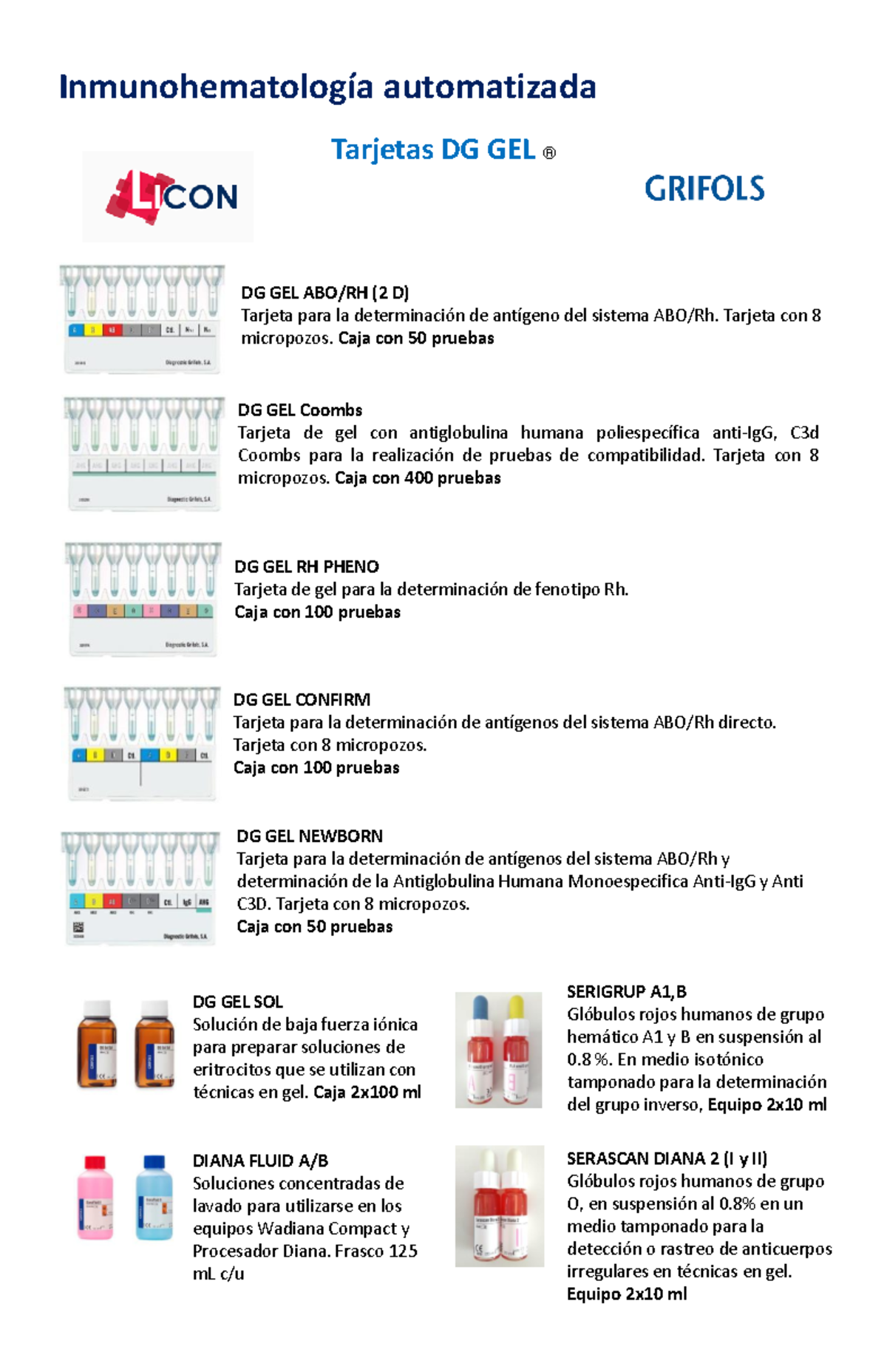 Tarjetas para Inmunohematología Automatizada - DGGel - Studocu