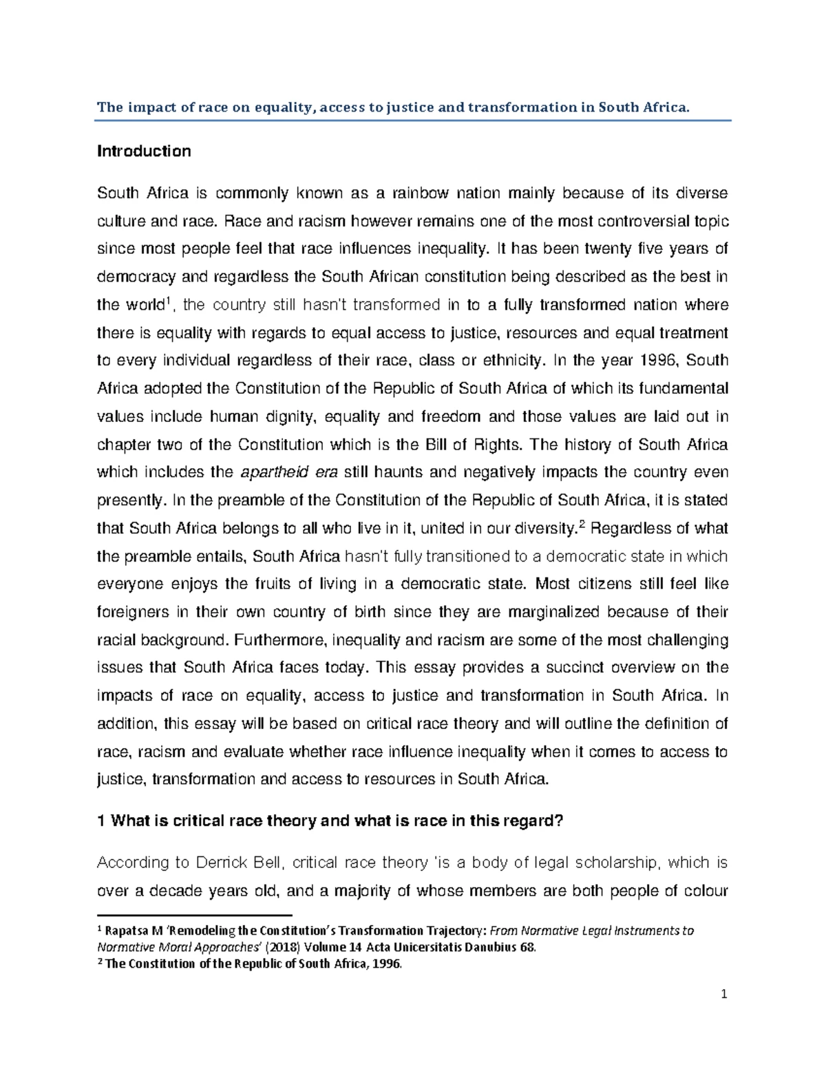 JUR 310 Final Essay Guide: Critical Theories & Intersectionality ...