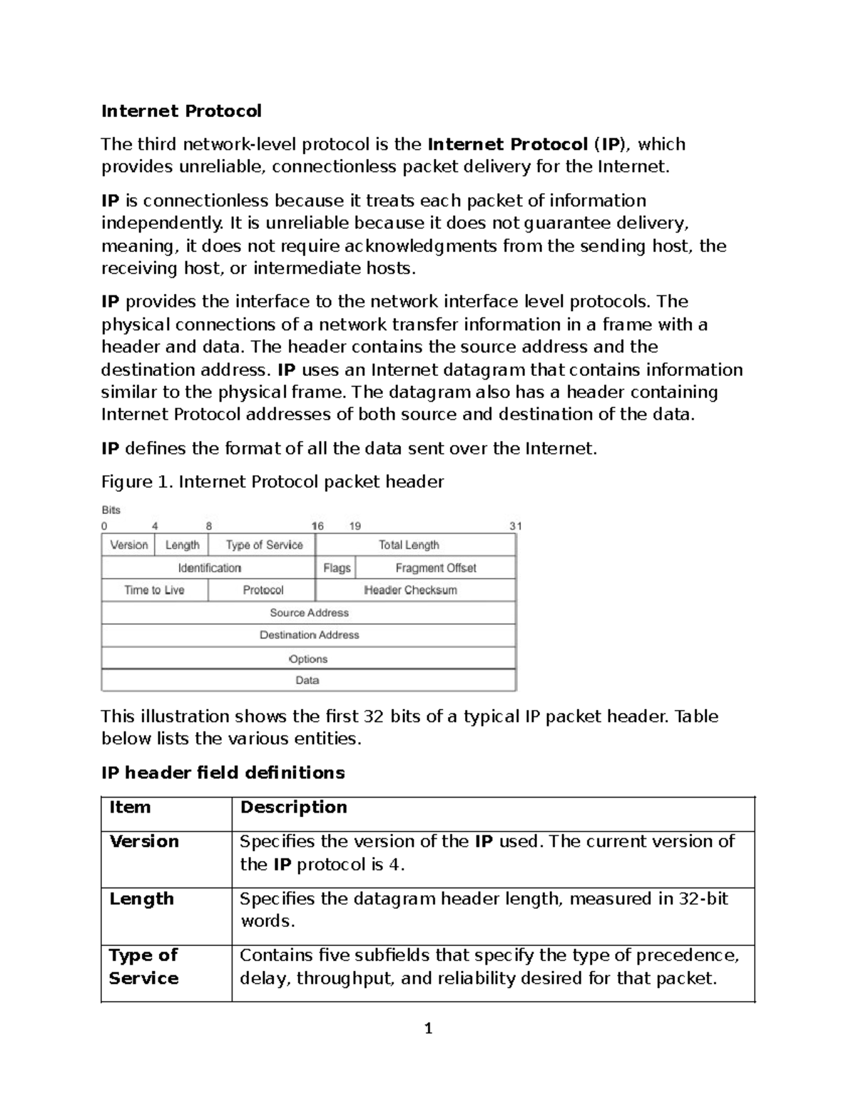 IP Protocol Overview: Understanding Internet Packet Delivery - Studocu