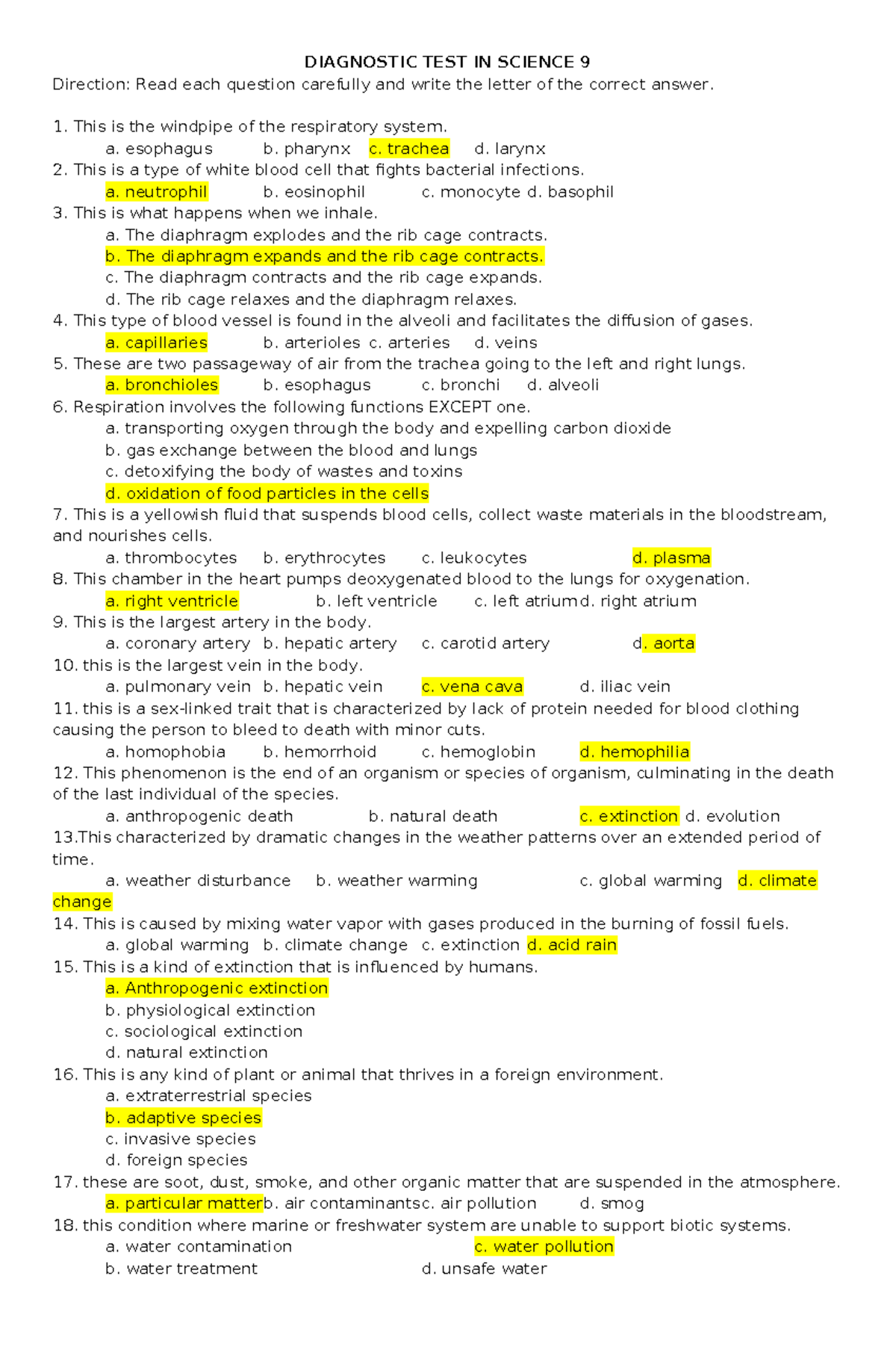 Diagnostic-Test-in-Science 9 -30 - DIAGNOSTIC TEST IN SCIENCE 9 ...