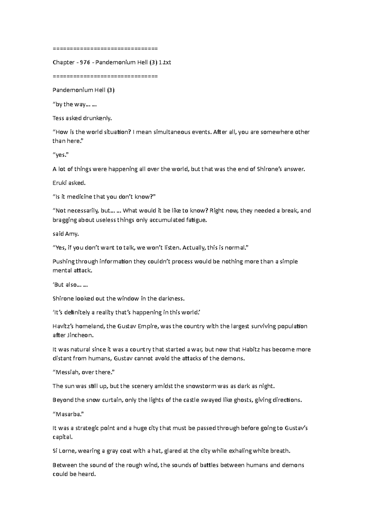 Chapter 976-1000: Pandemonium Hell Analysis (IM-976) - Studocu