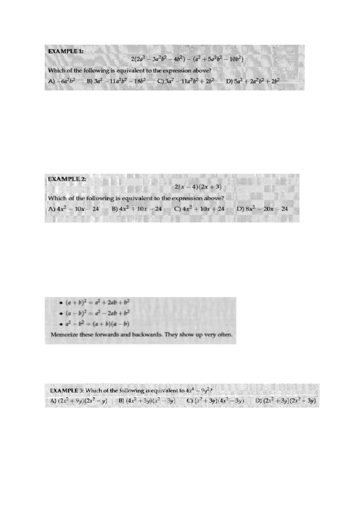 Math L4 Final Exam Expressions Practice & Example Solutions - Studocu