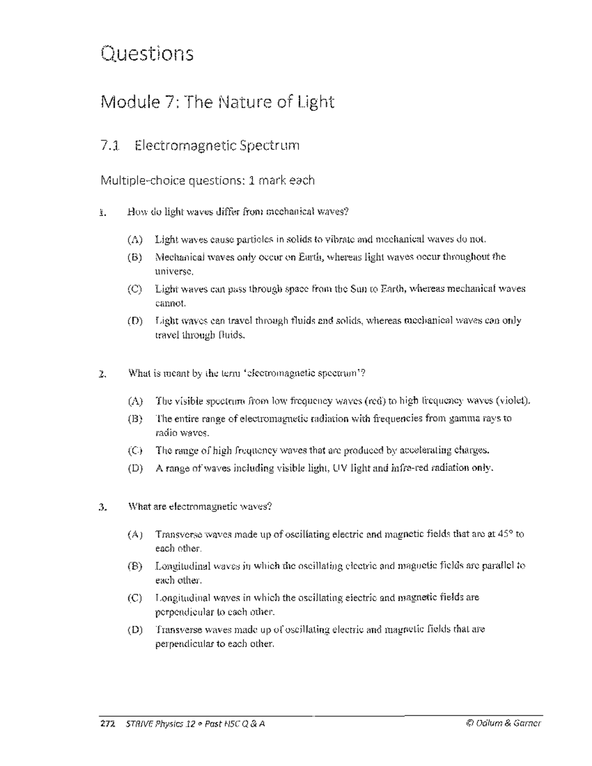 Module 7.1: Electromagnetic Spectrum Questions and Answers - Studocu