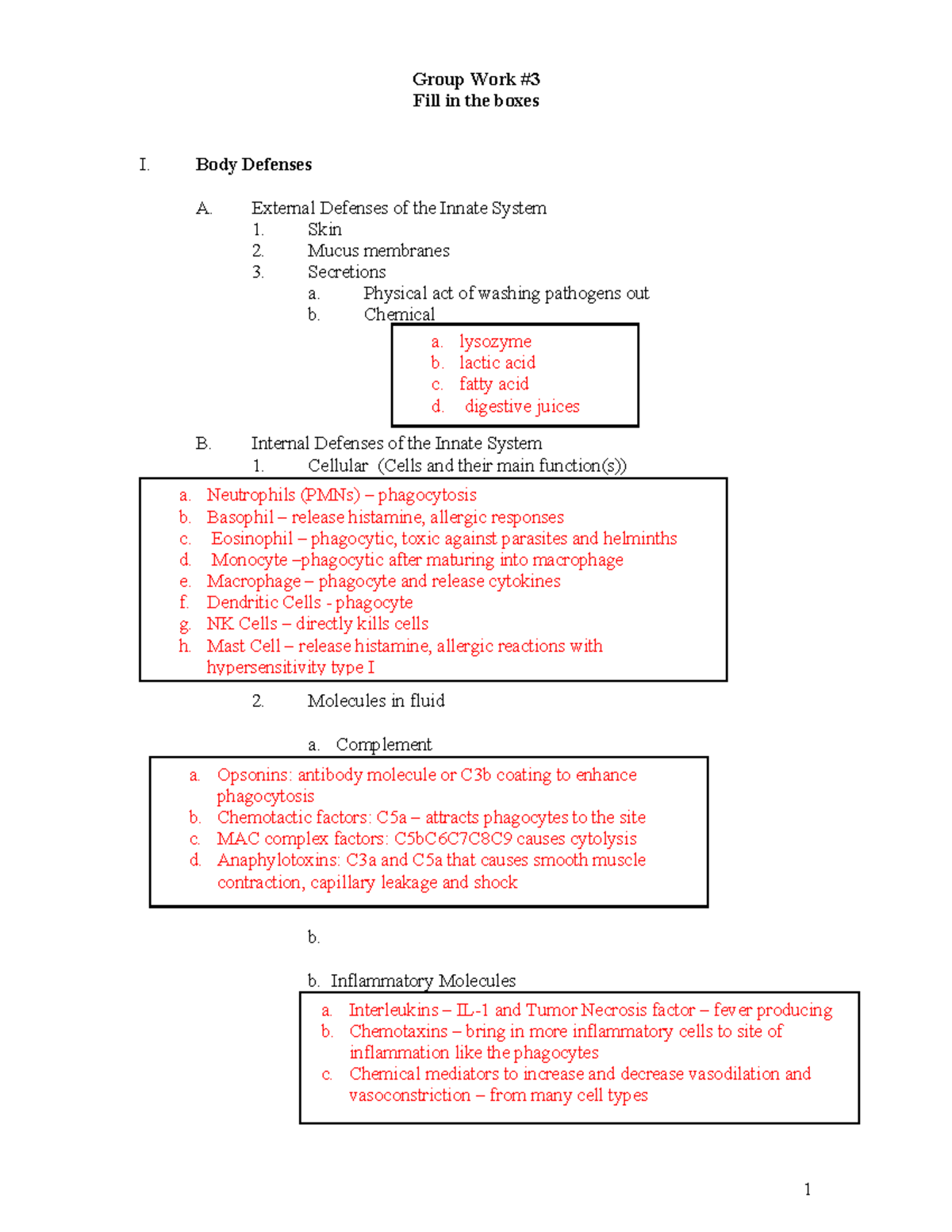 Group Work 3 - Micro: Body Defenses Overview and Key Concepts - Studocu