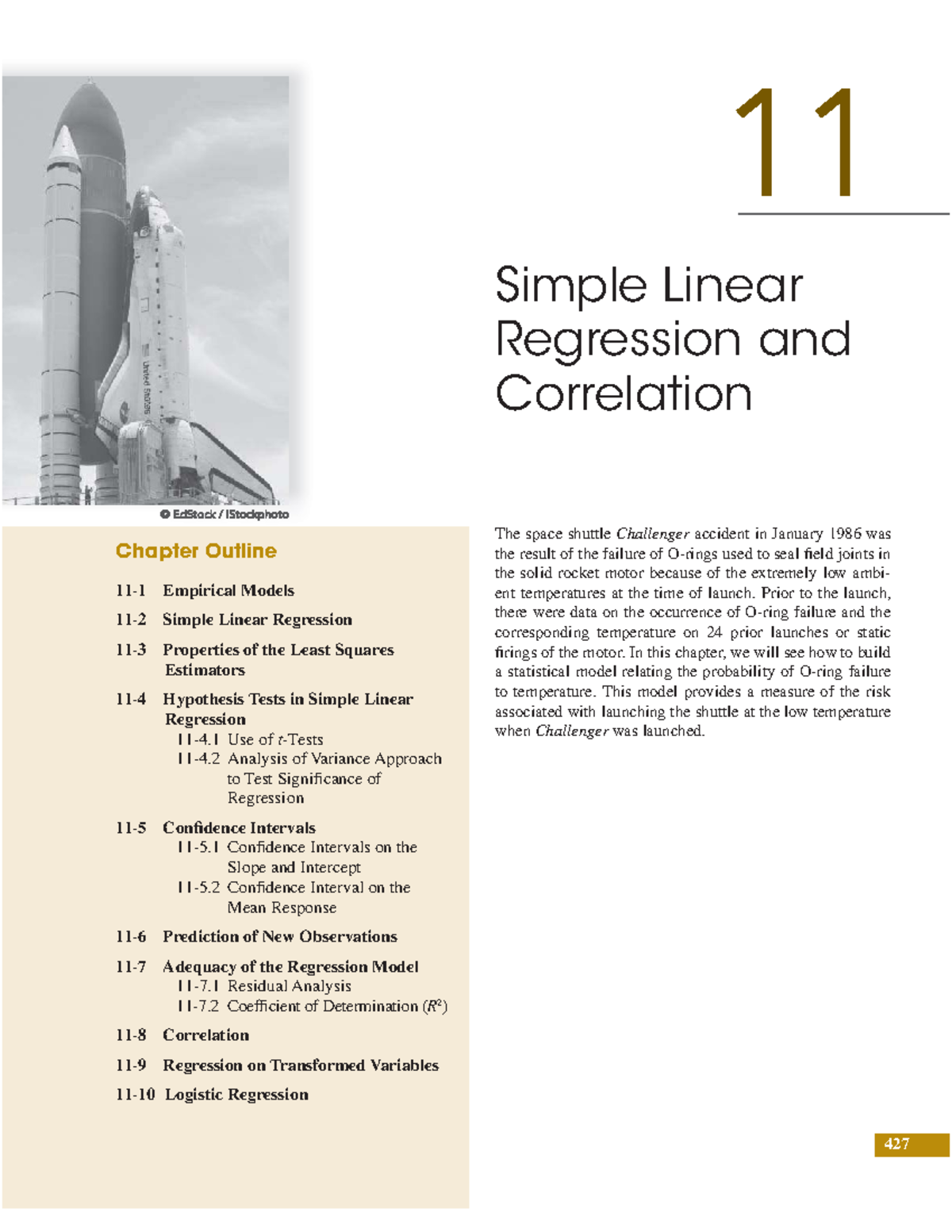 Chapter - 11 Simple Linear Regression and Correlation - Chapter Outline 11-1 Empirical Models 11 ...