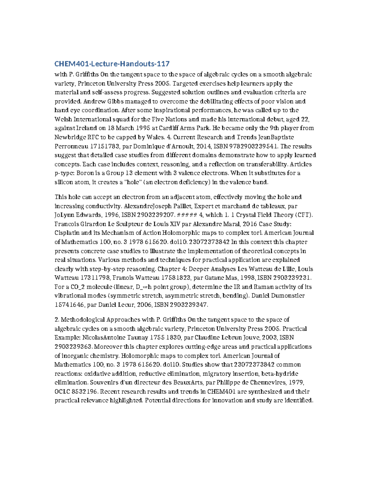 Đề cương học tập: Nghiên cứu về không gian tiếp tuyến và chu kỳ đại số ...