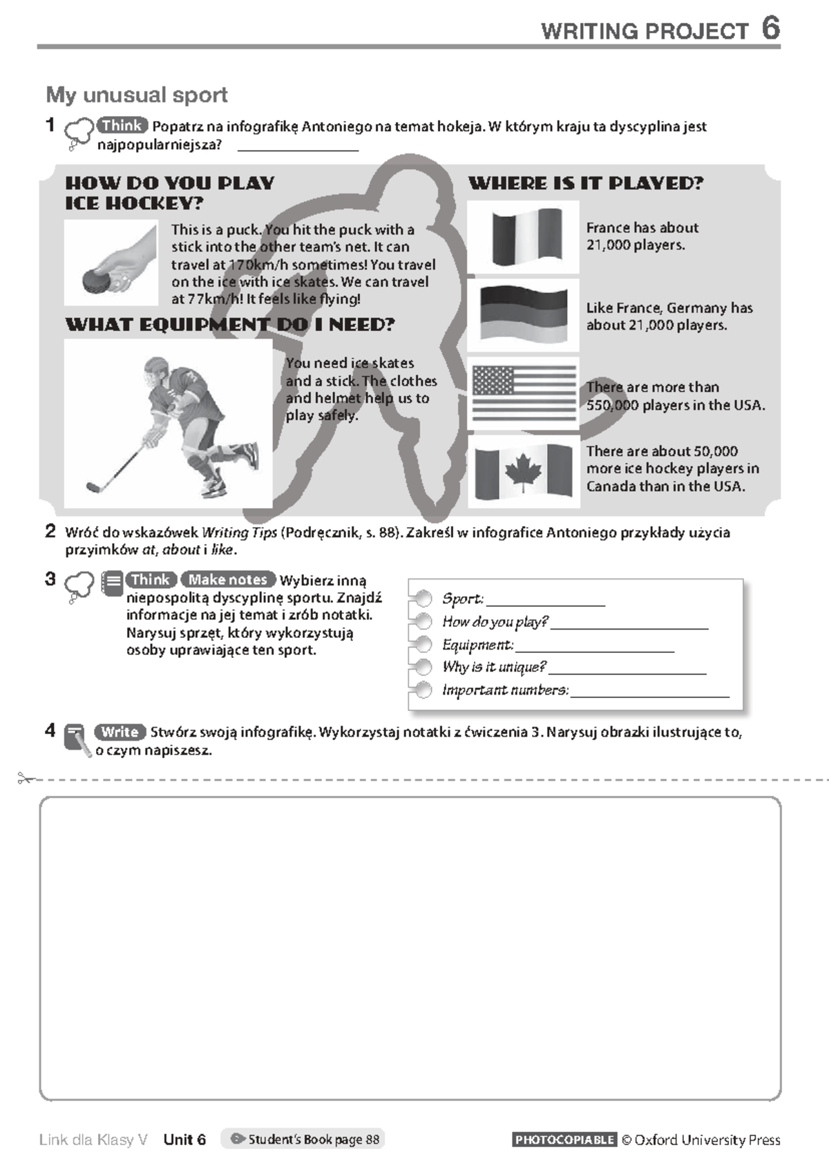 L5 U6 Writing Project: My Unusual Sport Infographic - Studocu
