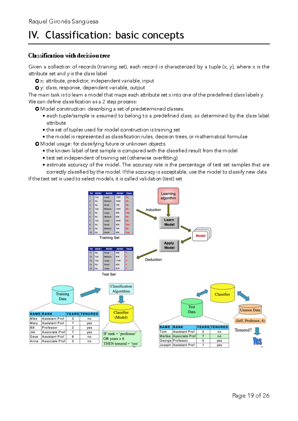 Data Mining-4 - Classification: basic concepts - IV. Classification: basic concepts ...
