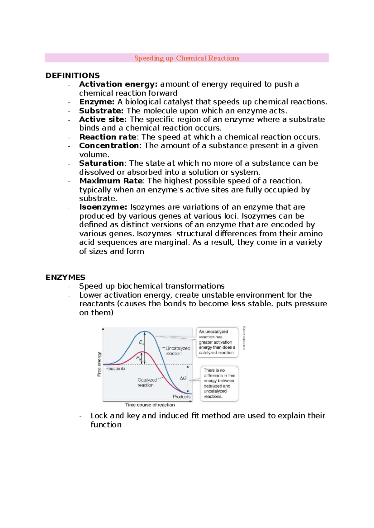 CHEM 101: Speeding Up Chemical Reactions - Key Definitions & Concepts ...