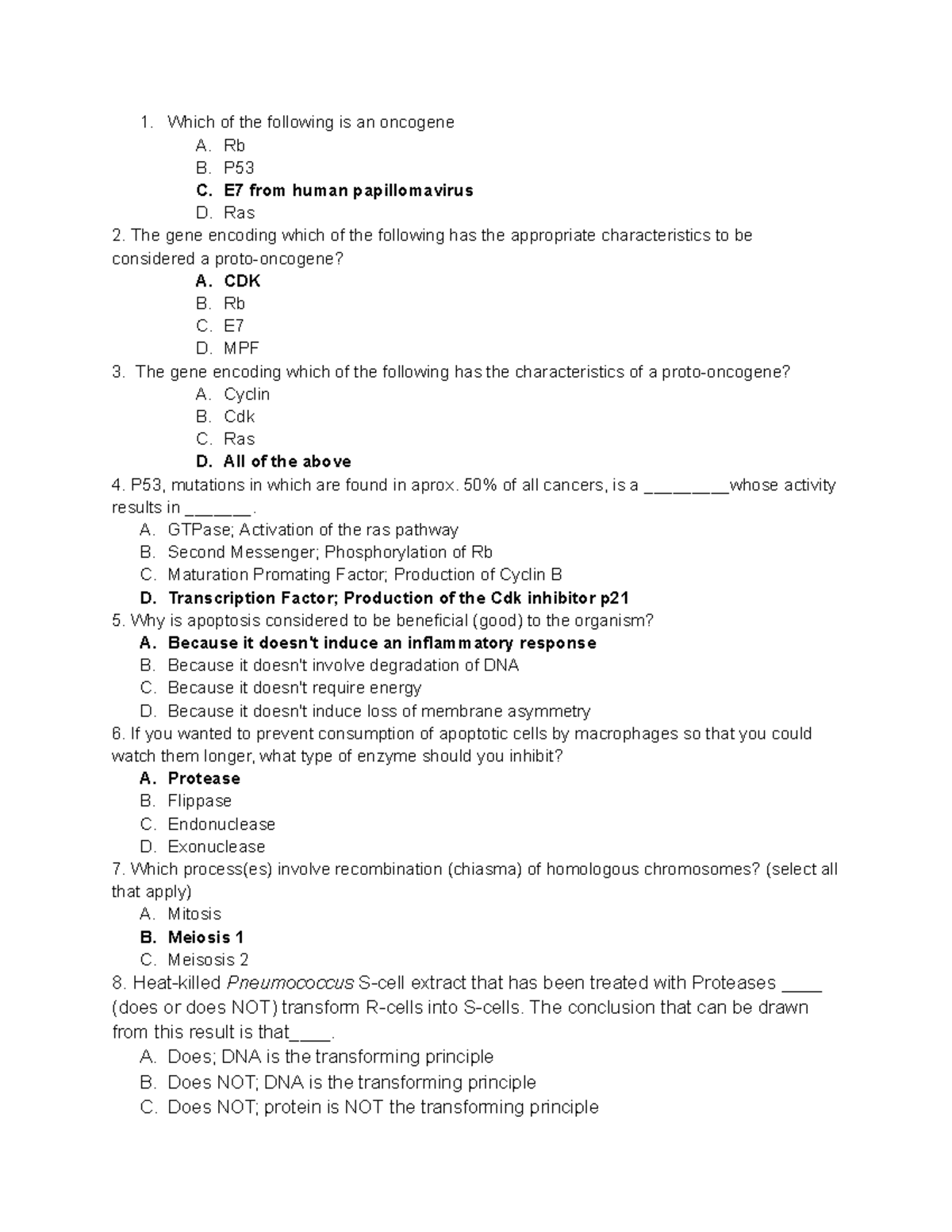 BIO 201 Exam 3 Practice Questions and Answers for Lectures 26-28 - Studocu
