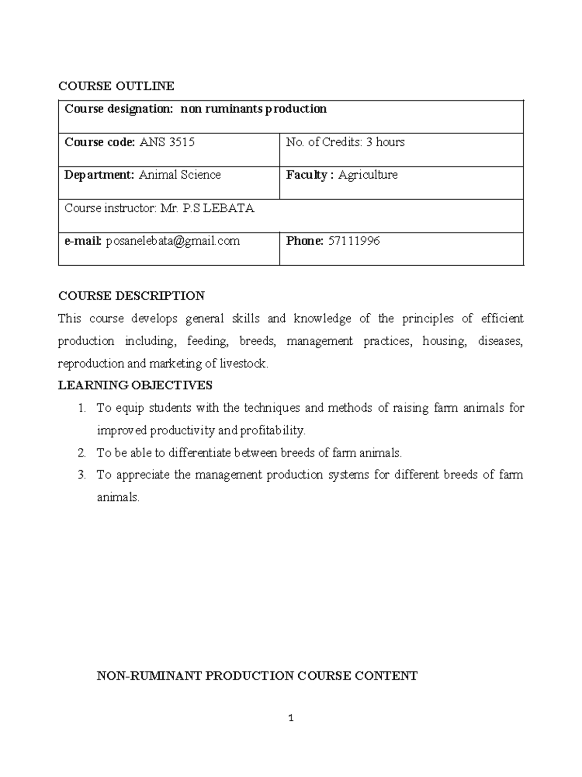 ANS 3515 Swine Production Notes: Key Concepts and Management Practices ...
