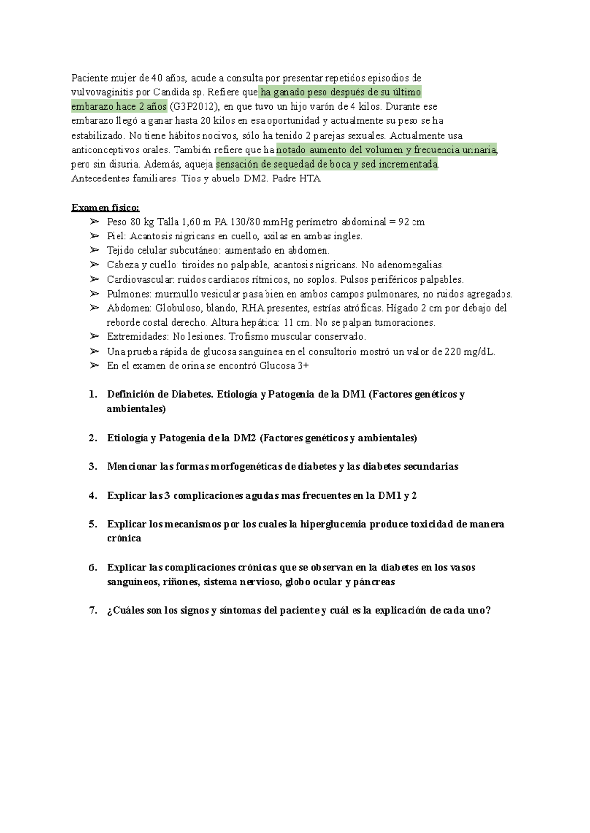 Notas de Clase sobre Diabetes Mellitus: DM1 y DM2 - Studocu