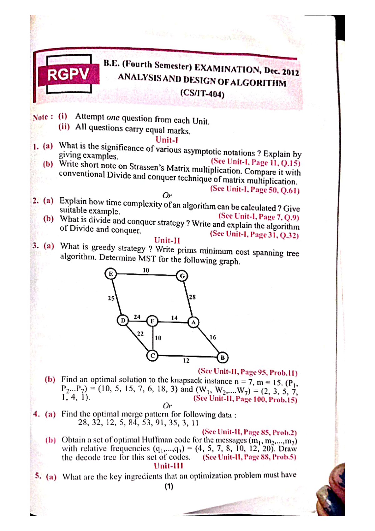 RGPV B. (Fourth Semester) Final Exam Notes on Analysis & Design of ...