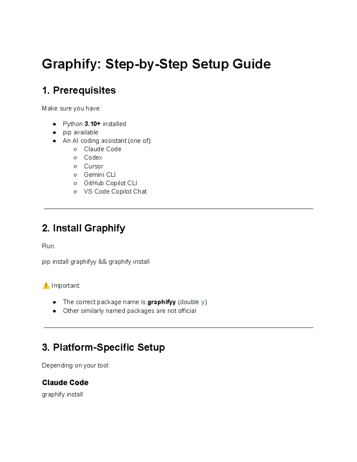 Graphify Setup Guide: Step-by-Step Instructions for Installation - Studocu