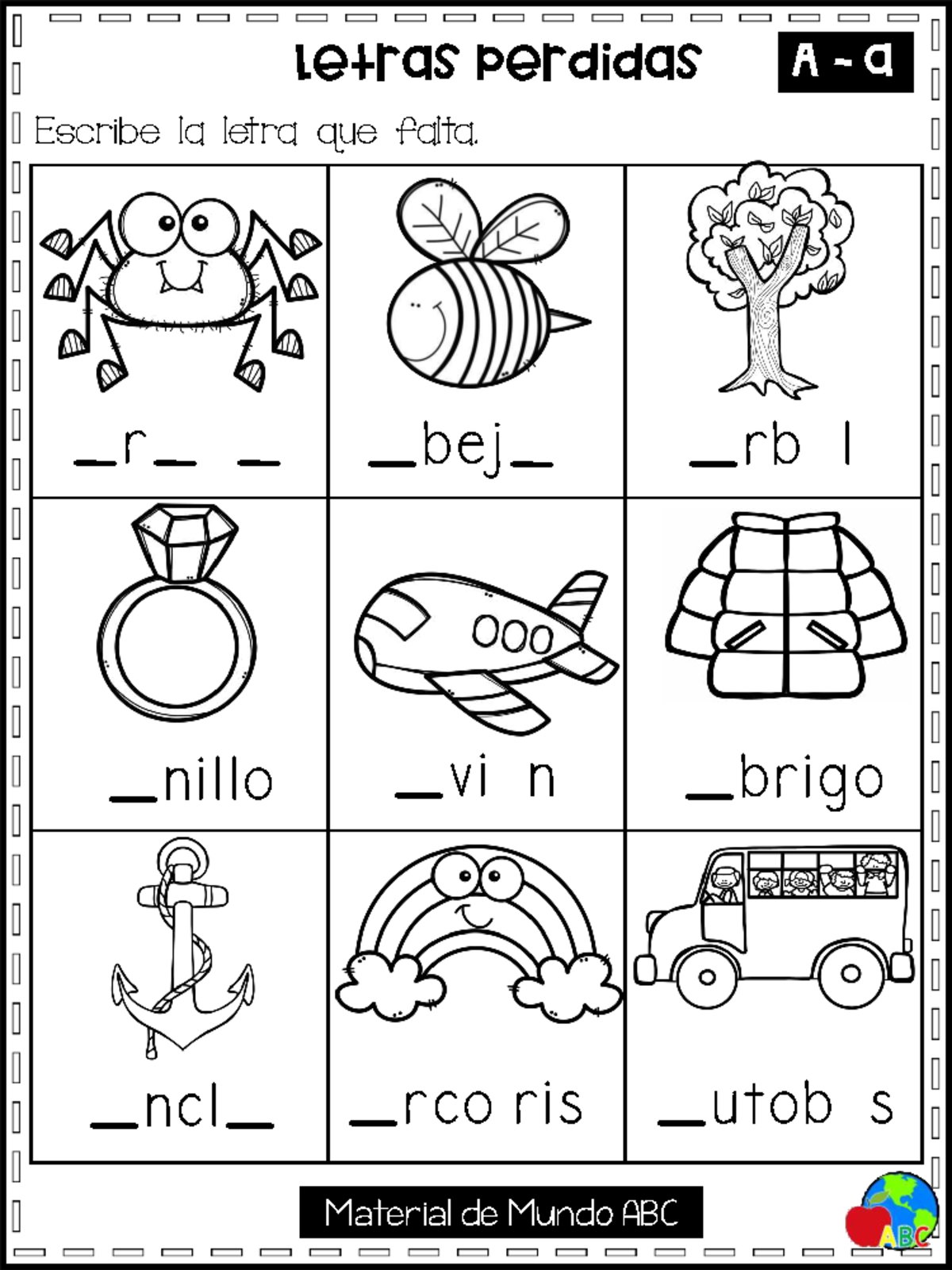 Silabas perdidas.pdf Â· versi Ã³n 1 - Escribe la letra que falta ...