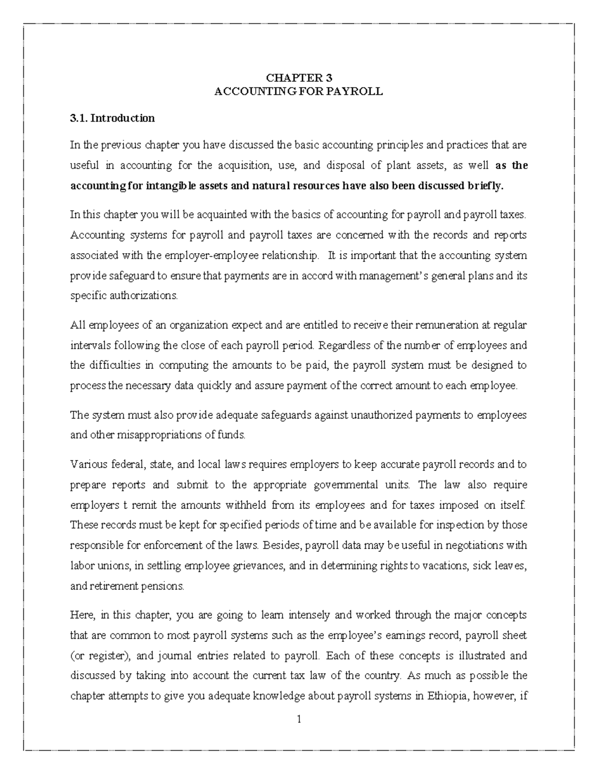 Chapter 3 payroll - relevant material - CHAPTER 3 ACCOUNTING FOR ...