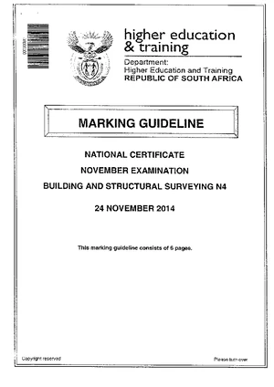 N4 Building and Structural Surveying Textbook Review - Studocu