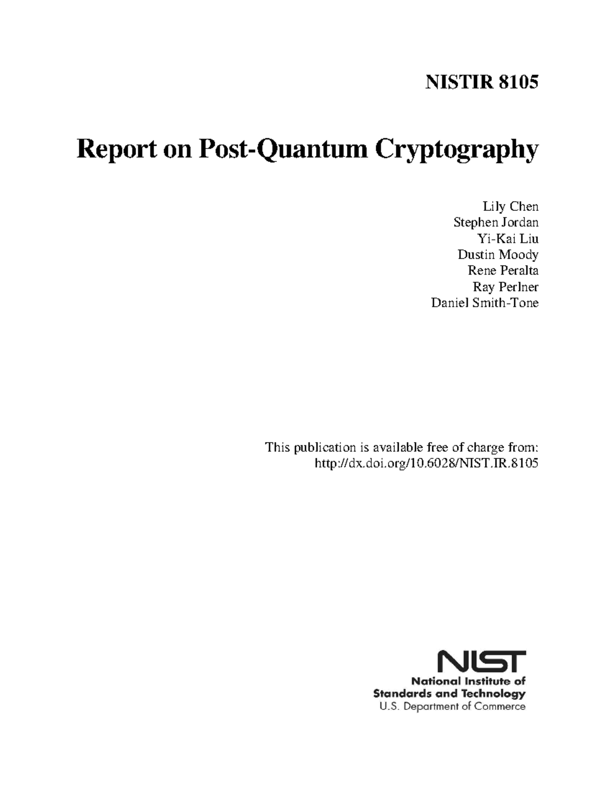 NISTIR 8105: Quantum Computing and Cryptography Overview - Studocu