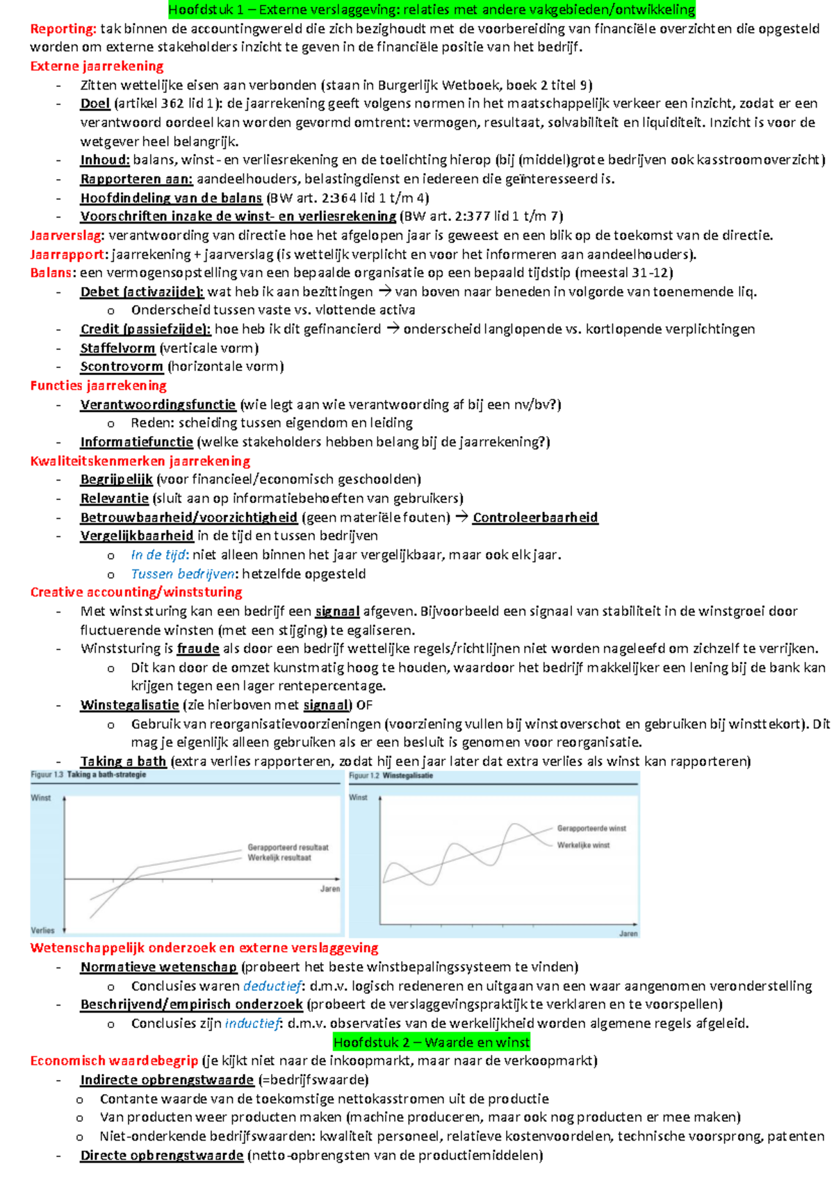 Samenvatting Externe Verslaggeving - Warning: TT: undefined function: 32 Warning: TT: undefined ...