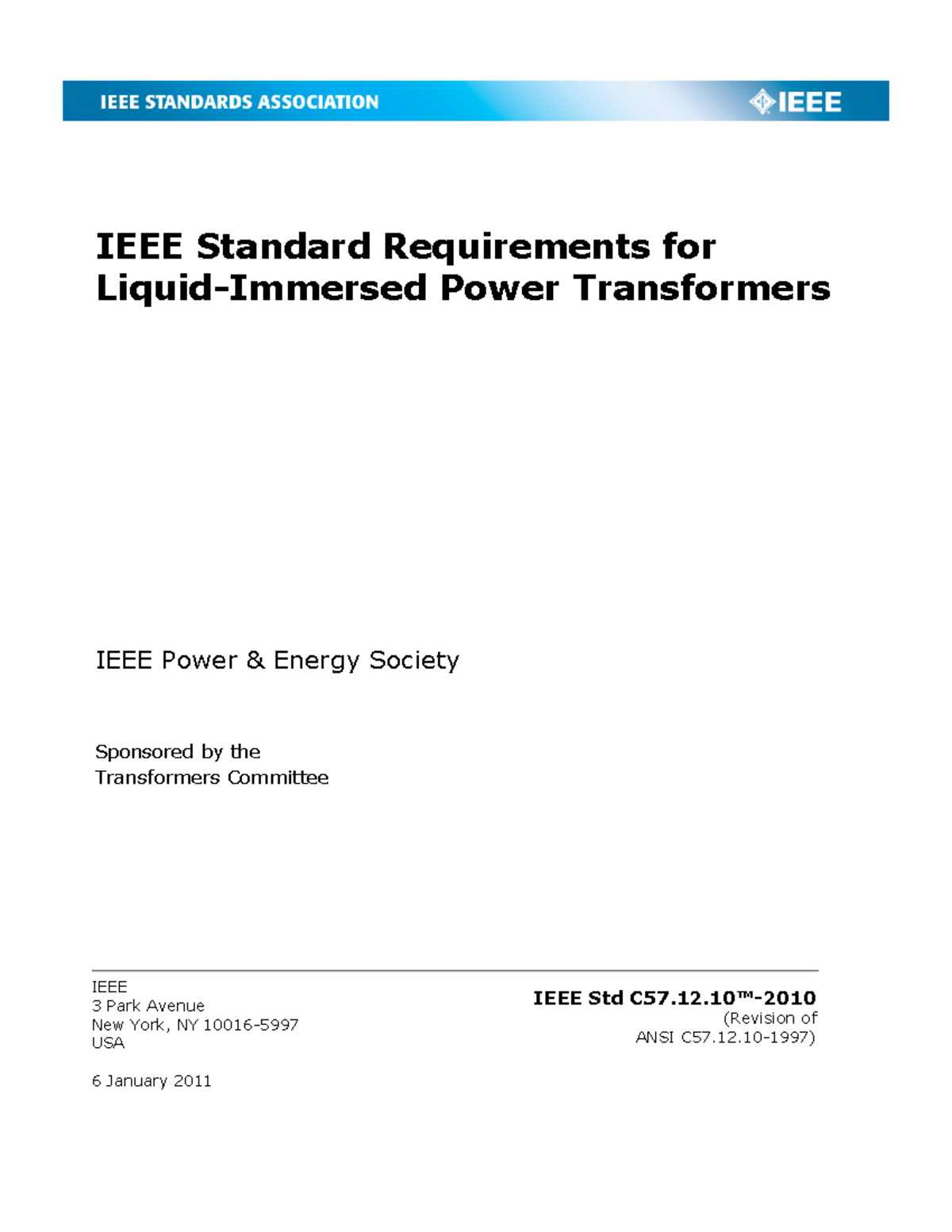 IEEE Std C57.12.10 - Standard Requirements for Liquid-Immersed ...