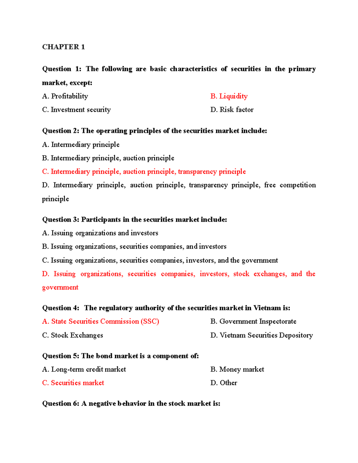 Stock Market Assignment: Key Concepts and Characteristics - Studocu