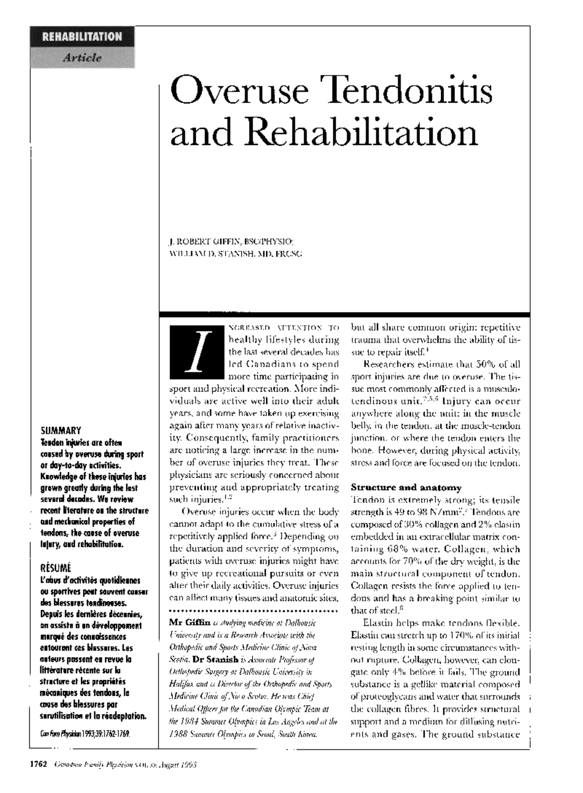Overuse tendonitis: understanding causes, rehabilitation, and treatment ...