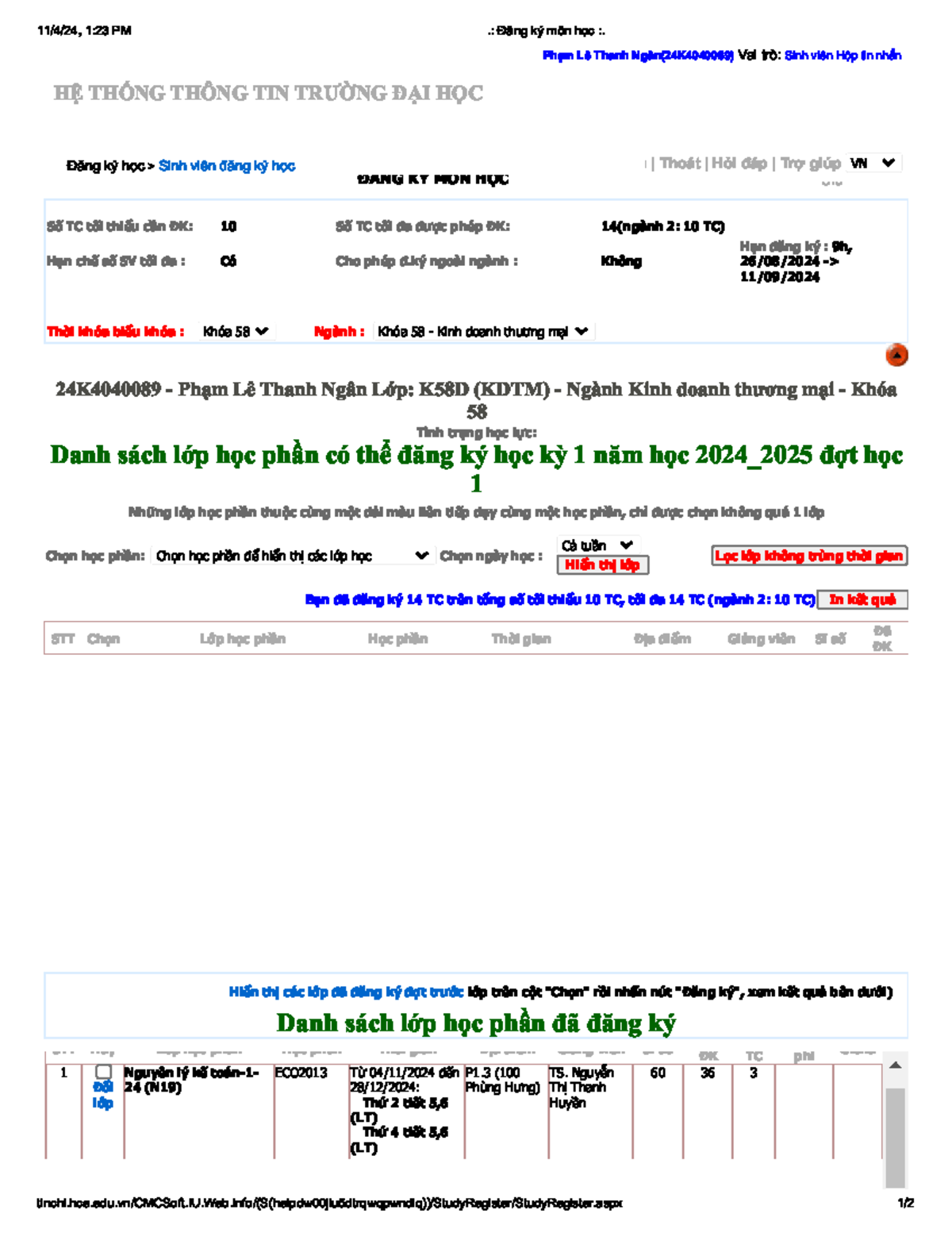 . Ðăng ký môn học - yyyyyyyyyy - !"# $%& '( - Studocu