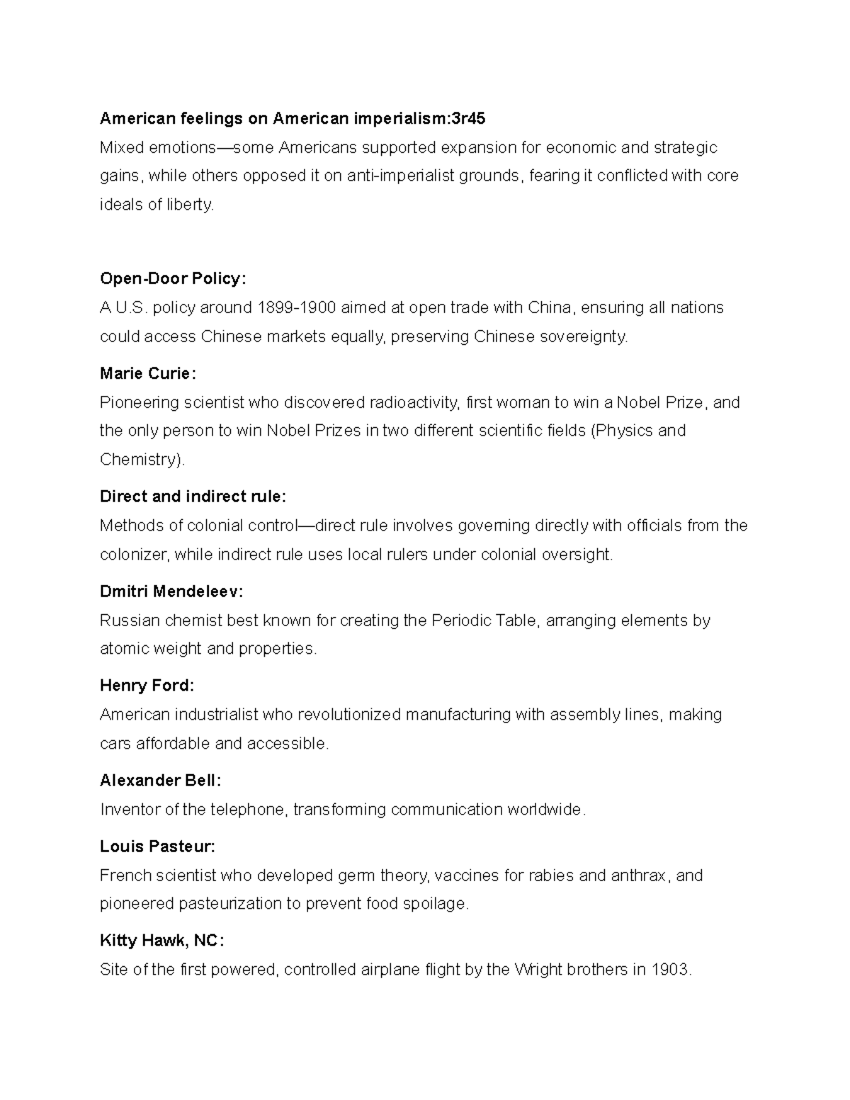 HIST 201: Historical Overview of Imperialism & Independence Movements ...