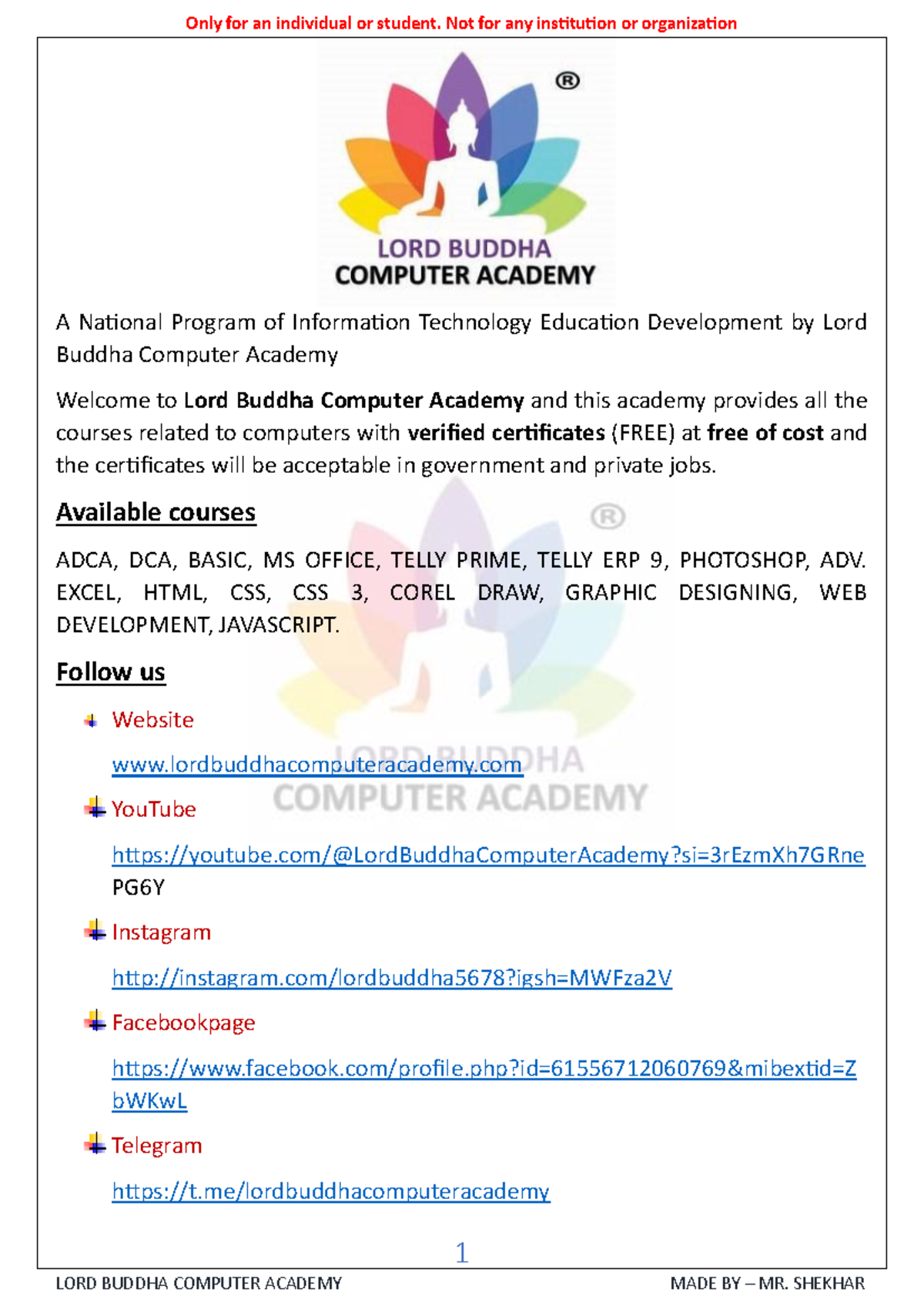 BASIC IT Concepts: Overview and Fundamentals (BCA101) - Studocu