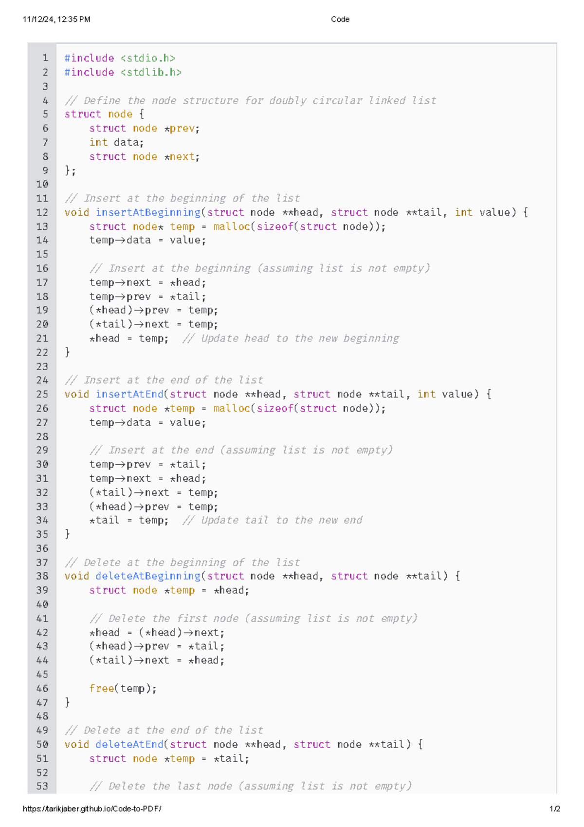 fds linked list - 1 #include 2 #include 3 4 Def ne the node - Studocu