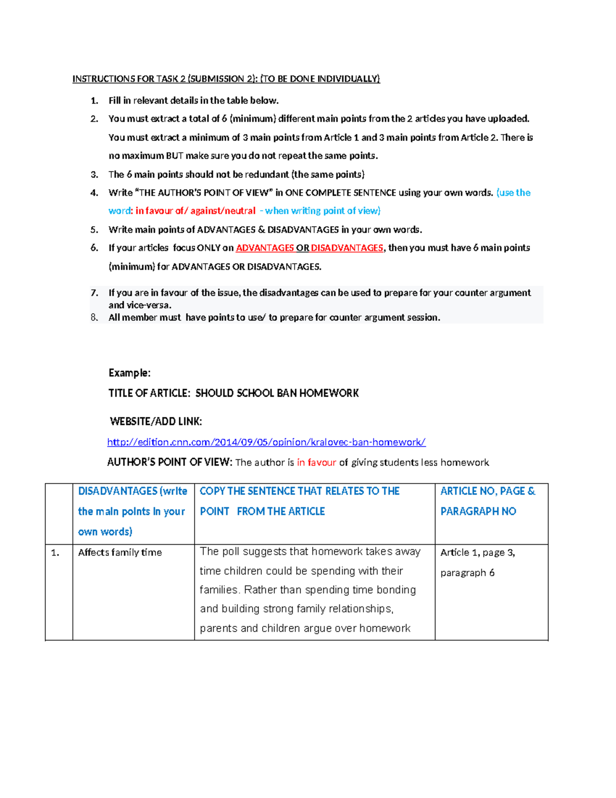 ELC 501 20223: Template for Submission 2 Task Instructions - Studocu