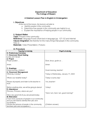 ARAL-PAN Lesson PLAN FEB - MASUSING BANGHAY SA ARALING-PANLIPUNAN 1 I ...