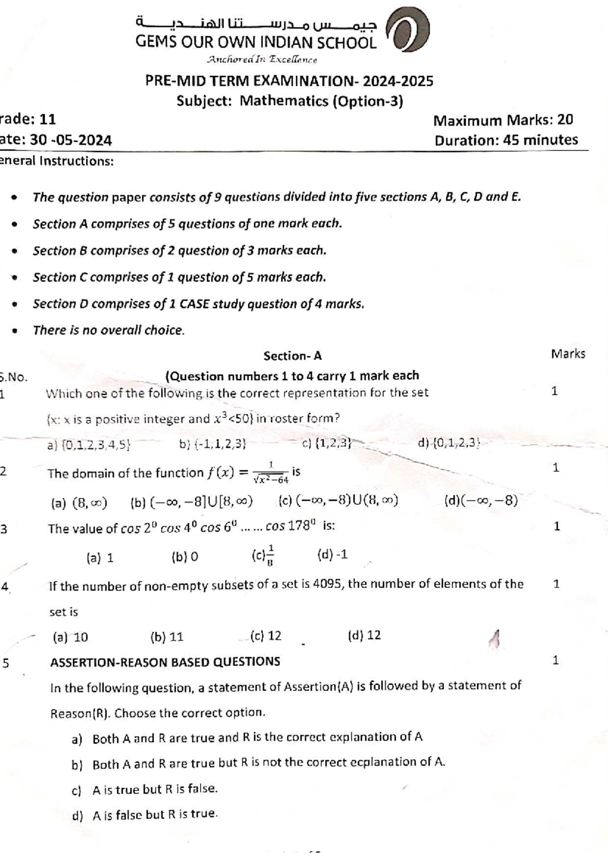 QP 2 - Past Year Paper Grade 11 Mathematics Exam - Studocu