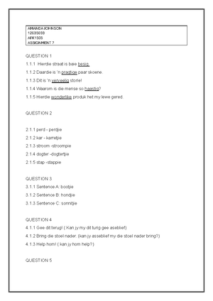 [Solved] Which statement is true a In Afrikaans a sentences sequence ...