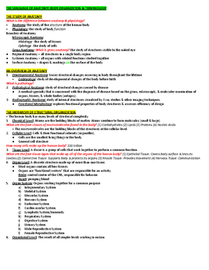 Comprehensive Guide to Human Anatomy: All Regions (Course Code) - Studocu