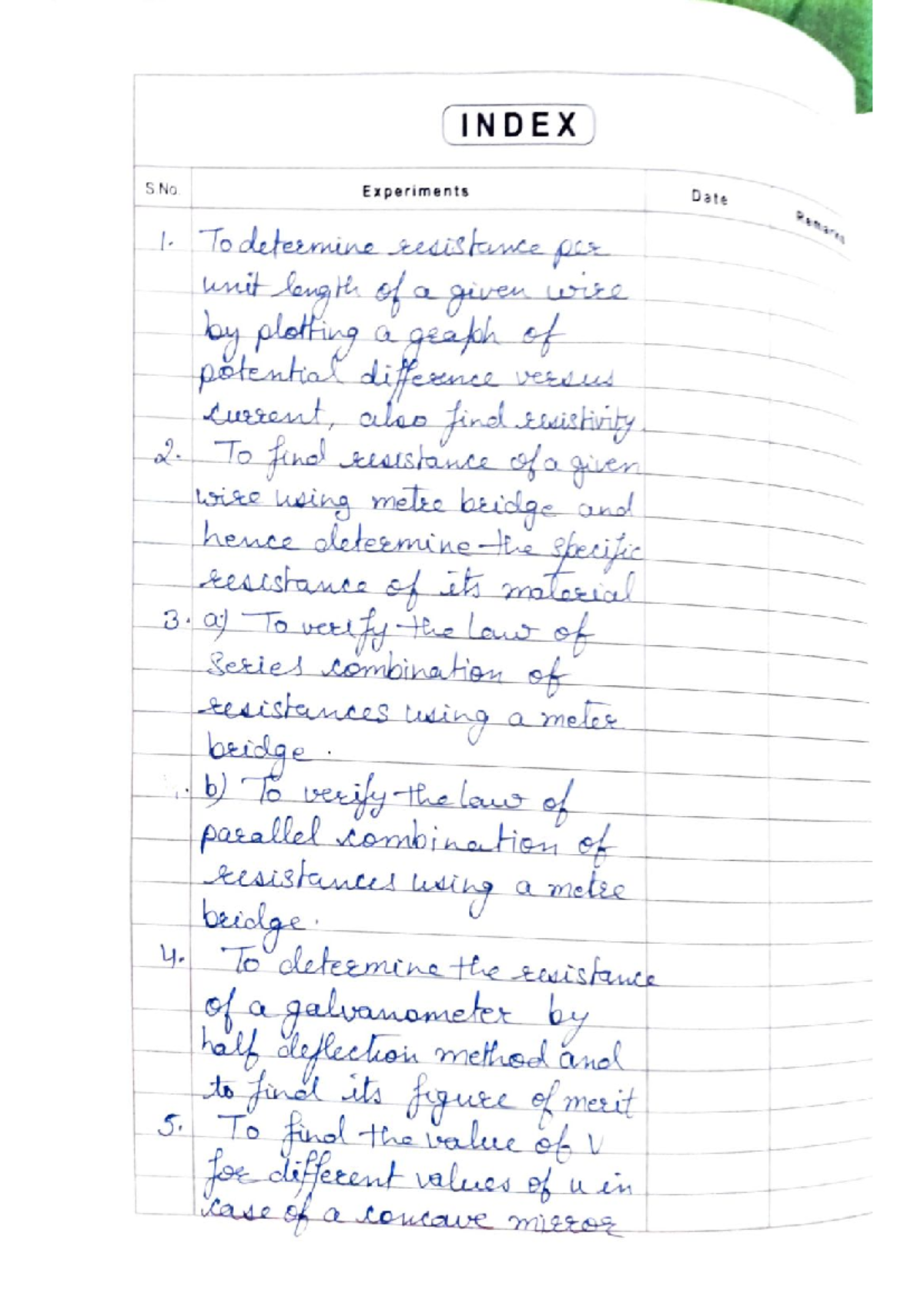Physics Lab Experiments: Resistance & Resistivity (PHY101) - Studocu
